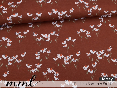 Jersey-Stoff "endlich Sommer #rust" (0,25m)