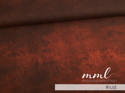 Jersey-Stoff "Veggie dots #rust" (0,5m)