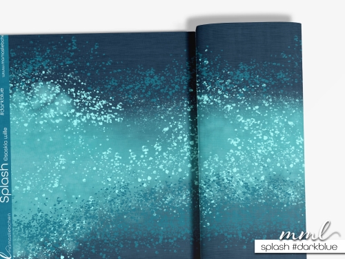 Jersey-Stoff "Splash #darkblue" (0,25m)
